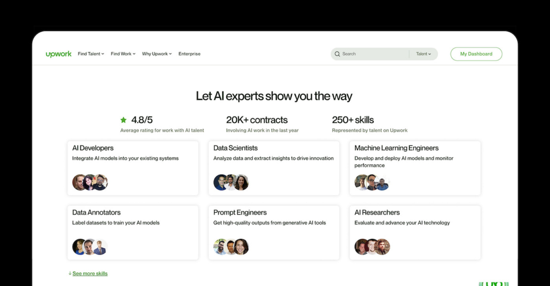 Upworkは、新しい生成AIツールとサービスハブを発売します - 世界の顔