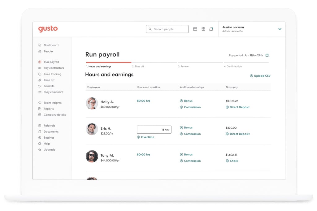 Gusto vs. Paycom: Payroll Software Comparison