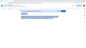 How to Use Custom Building Blocks & Variables in Google Docs