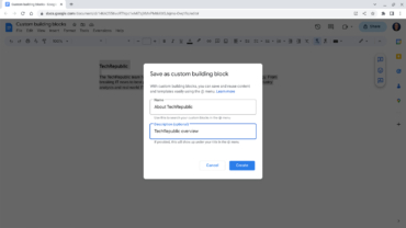 How to Use Custom Building Blocks & Variables in Google Docs