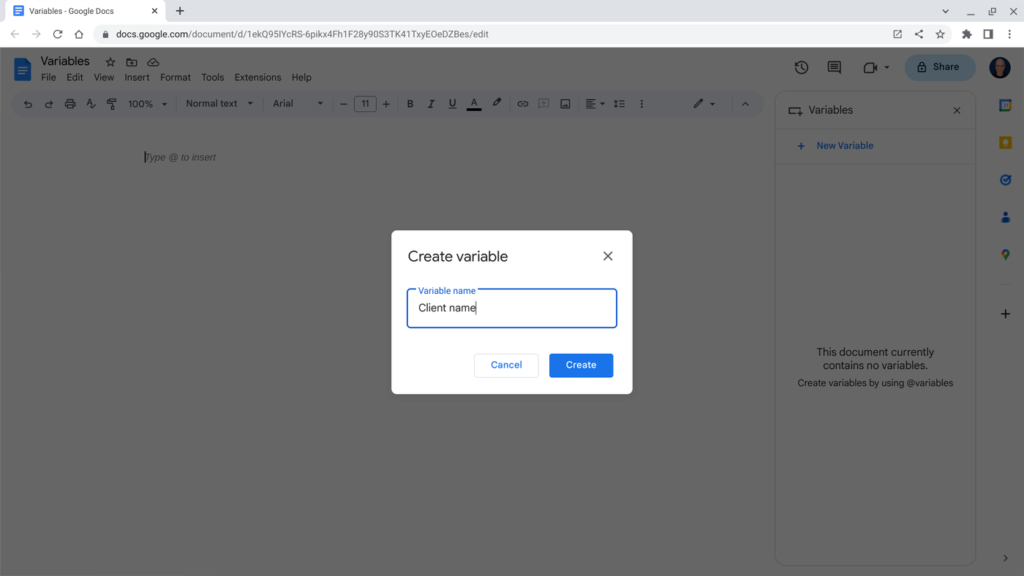 How to Use Custom Building Blocks & Variables in Google Docs
