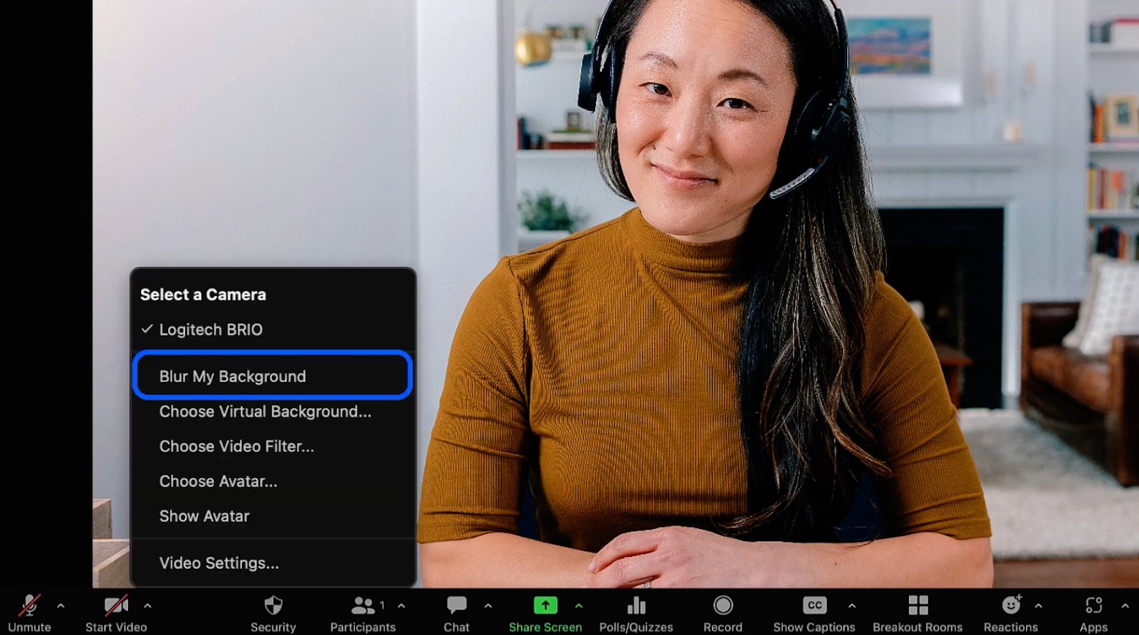How to Blur Your Background in a Zoom Call