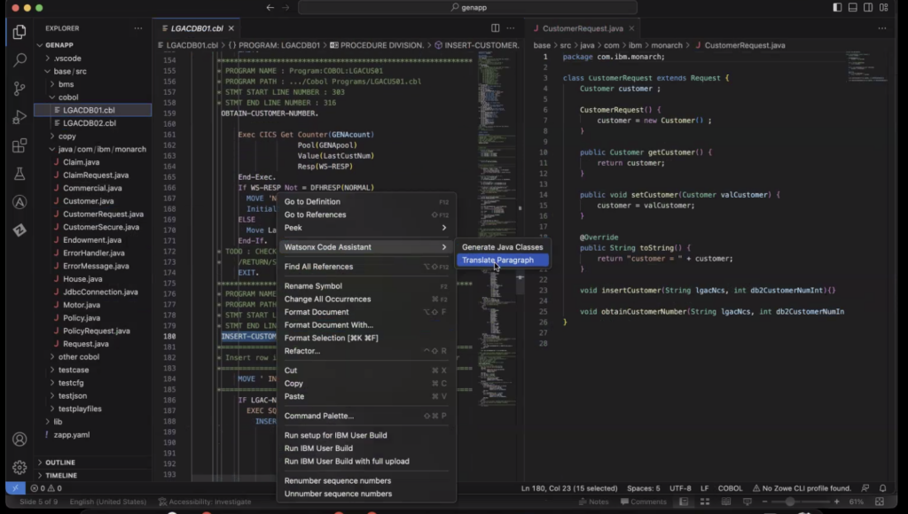 Watsonx Code Assistant Adds COBOL-to-Java Translations on IBM Z