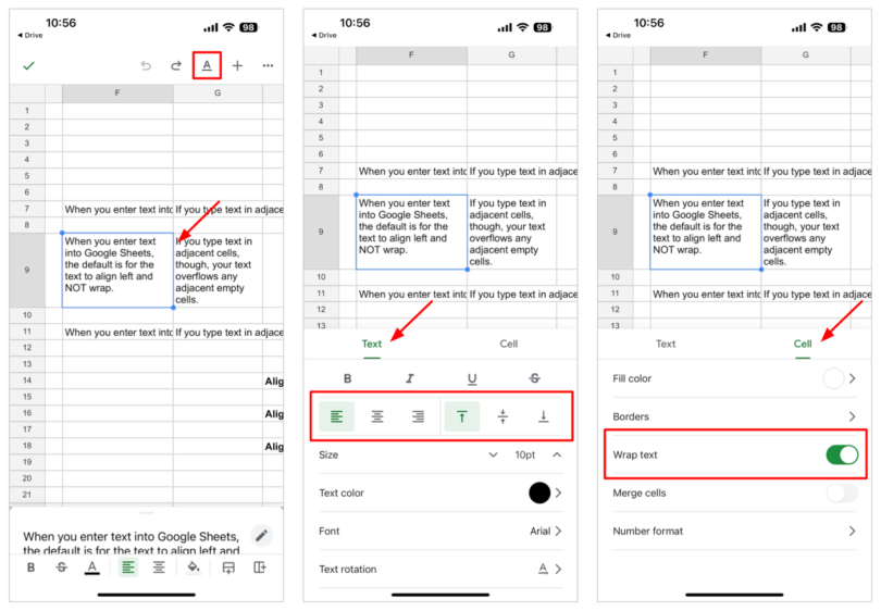 How to Wrap Text in Google Sheets