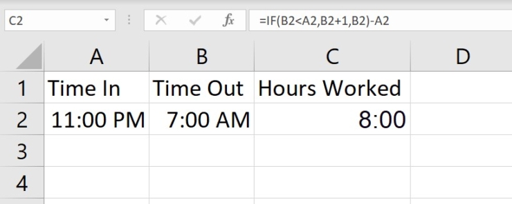 How to Calculate the Hours Worked Using Excel