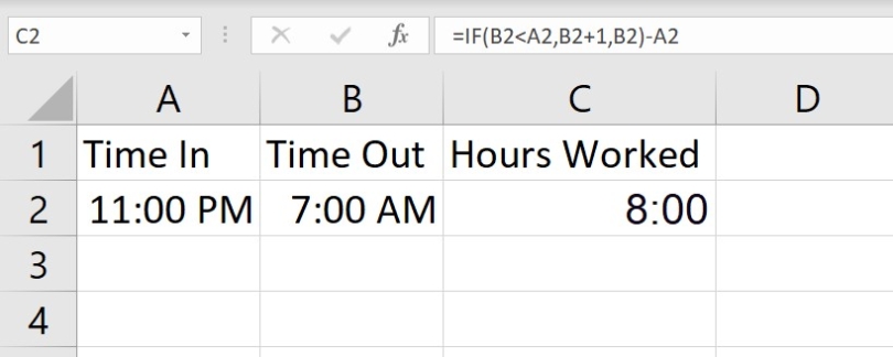 How to Calculate the Hours Worked Using Excel