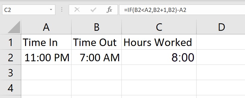 How to Calculate the Hours Worked Using Excel