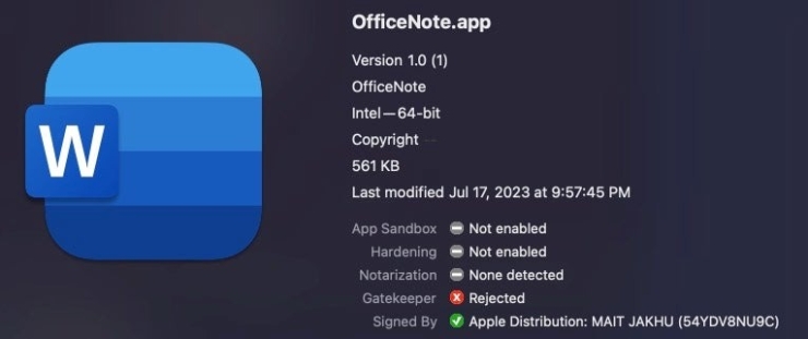 XLoader Malware Variant Targets MacOS Disguised as OfficeNote App