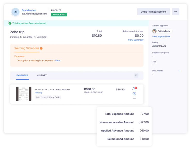 Zoho Expense Review: Features, Pricing and More
