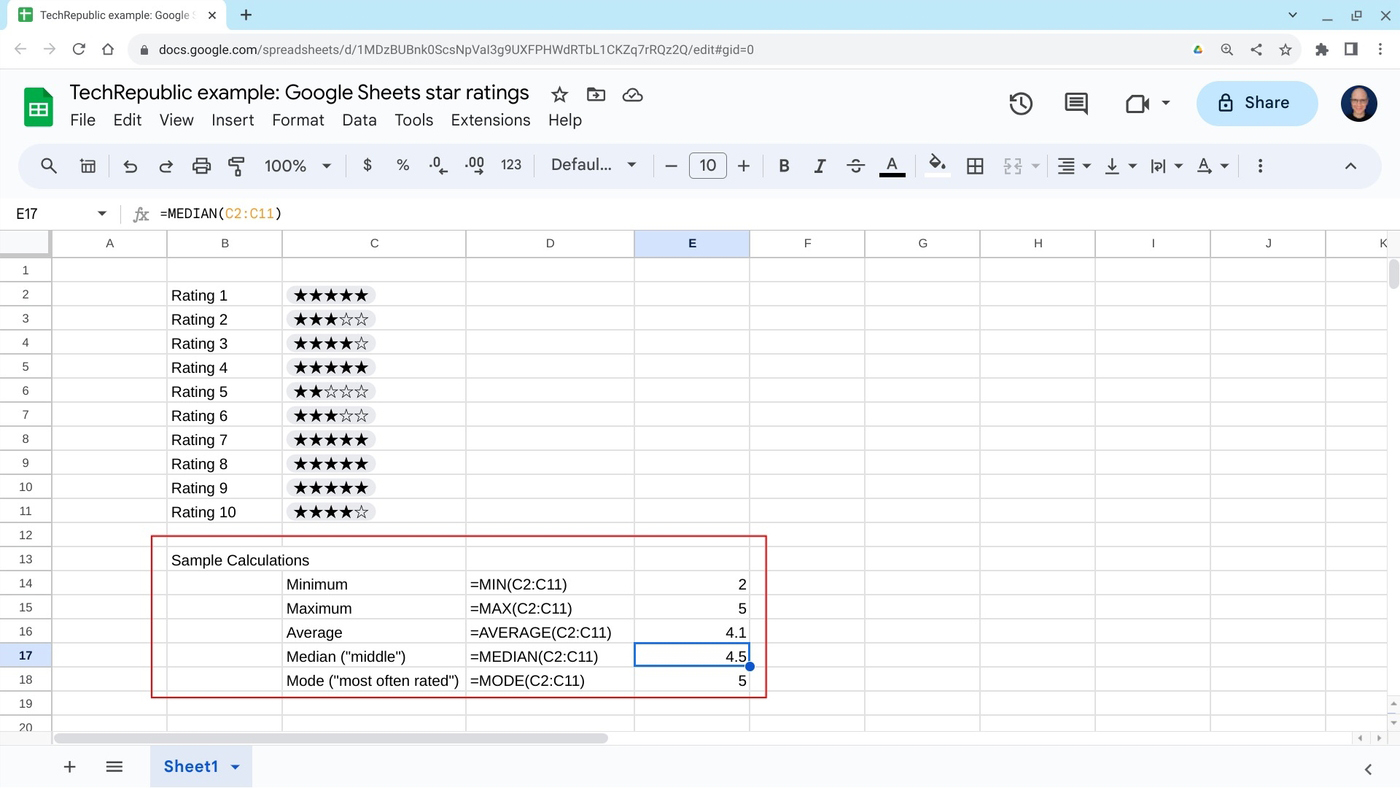 How to Use Stars in Google Sheets to Streamline Scoring