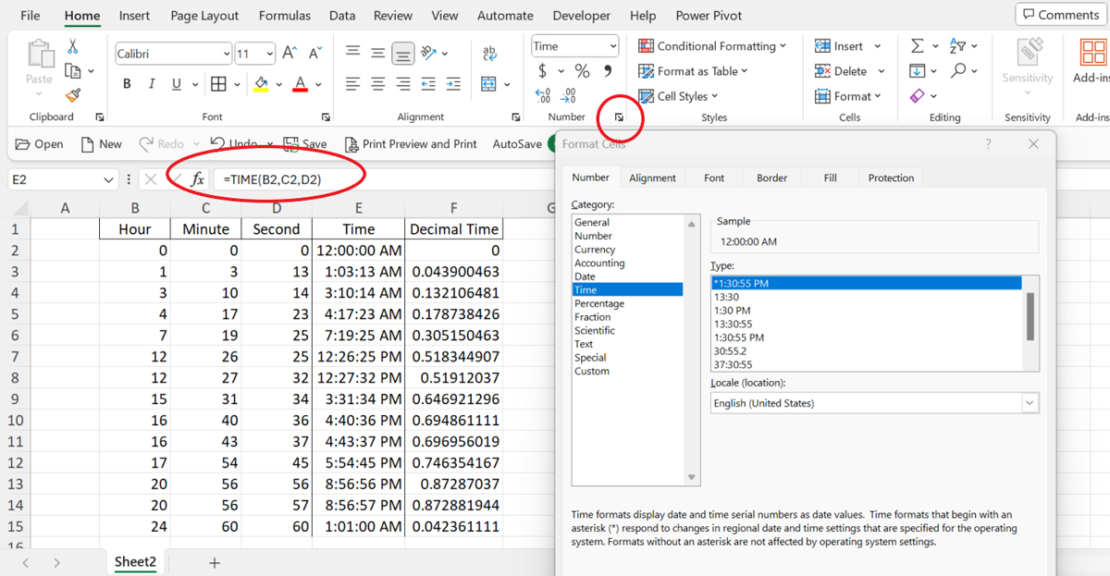 在 Excel 中创建用于输入一系列增量时间的公式 - Flnug.com