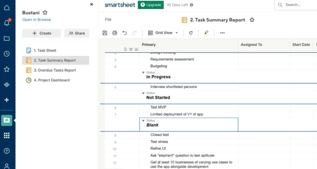 Smartsheet Review: Features, Pricing & Alternatives