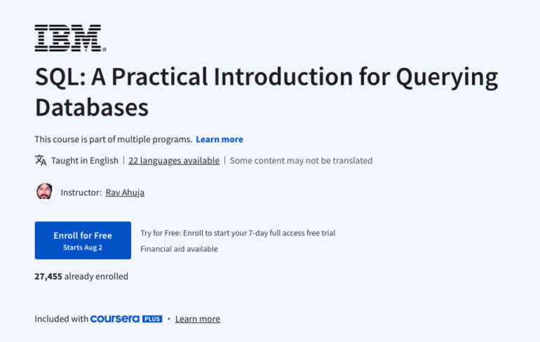 The 6 Best SQL Courses in 2024