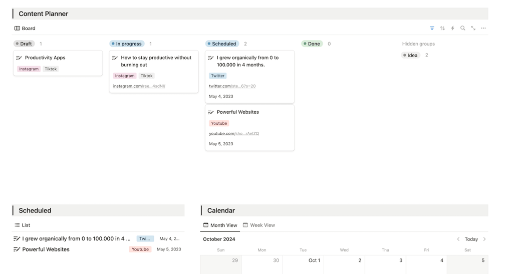 7 FREE Content Plan Templates to Organize the Chaos - Starthub Asia