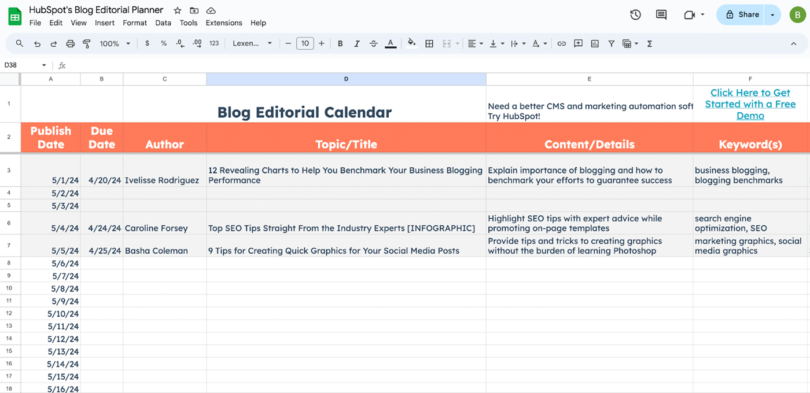 7 Free Editorial Calendar Templates You Can Use Right Now | TechRepublic