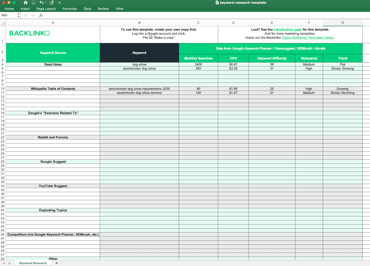 11 Free Keyword Research Templates to Streamline SEO