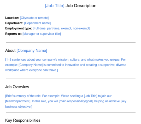 How To Write A Job Description: Tips & Examples