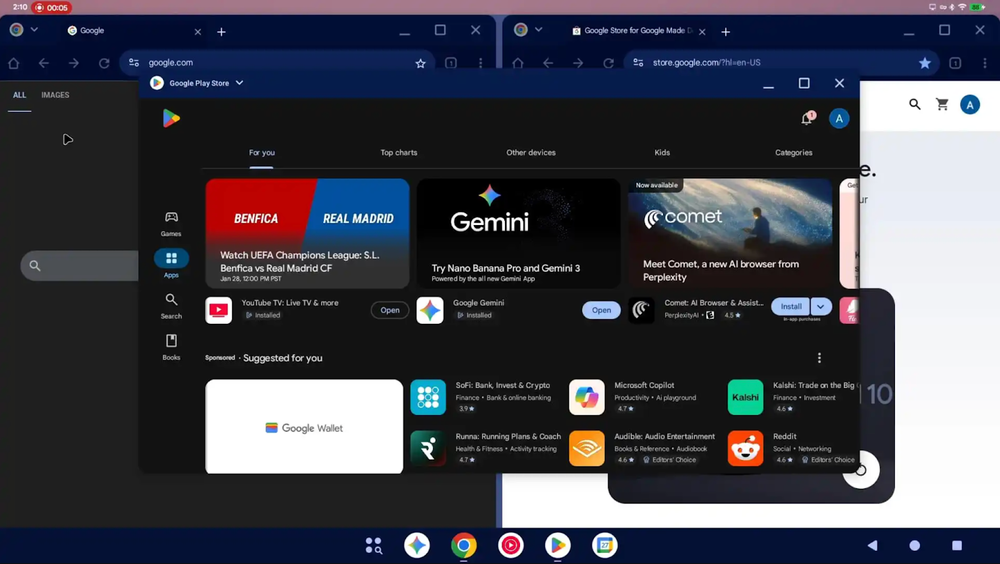 Leak Reveals Google’s Android Desktop Interface
