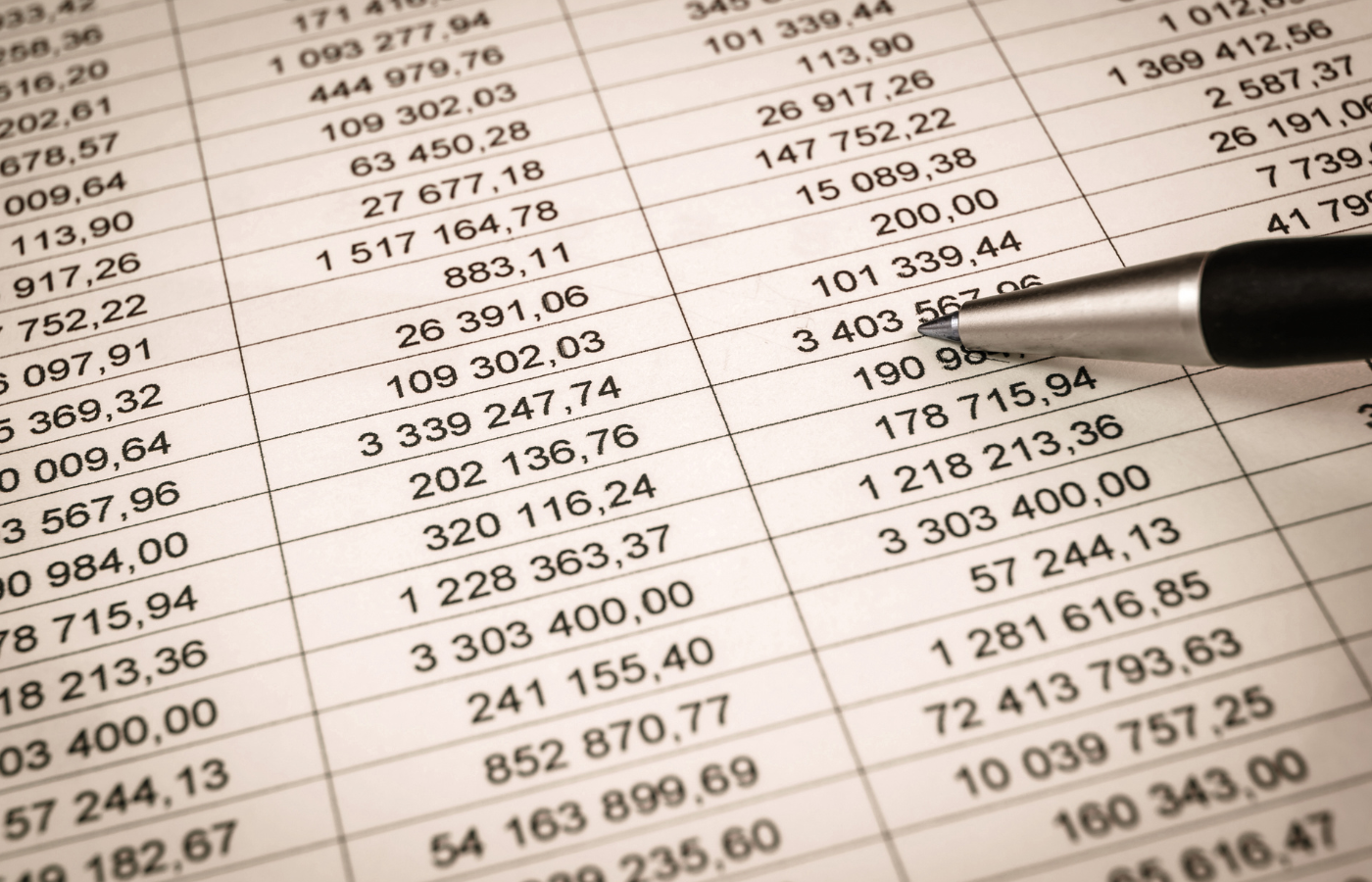 Accounting Spreadsheet Example for Businesses