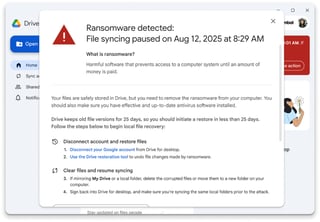 Google Drive Expands AI Ransomware Detection, File Recovery to More Users